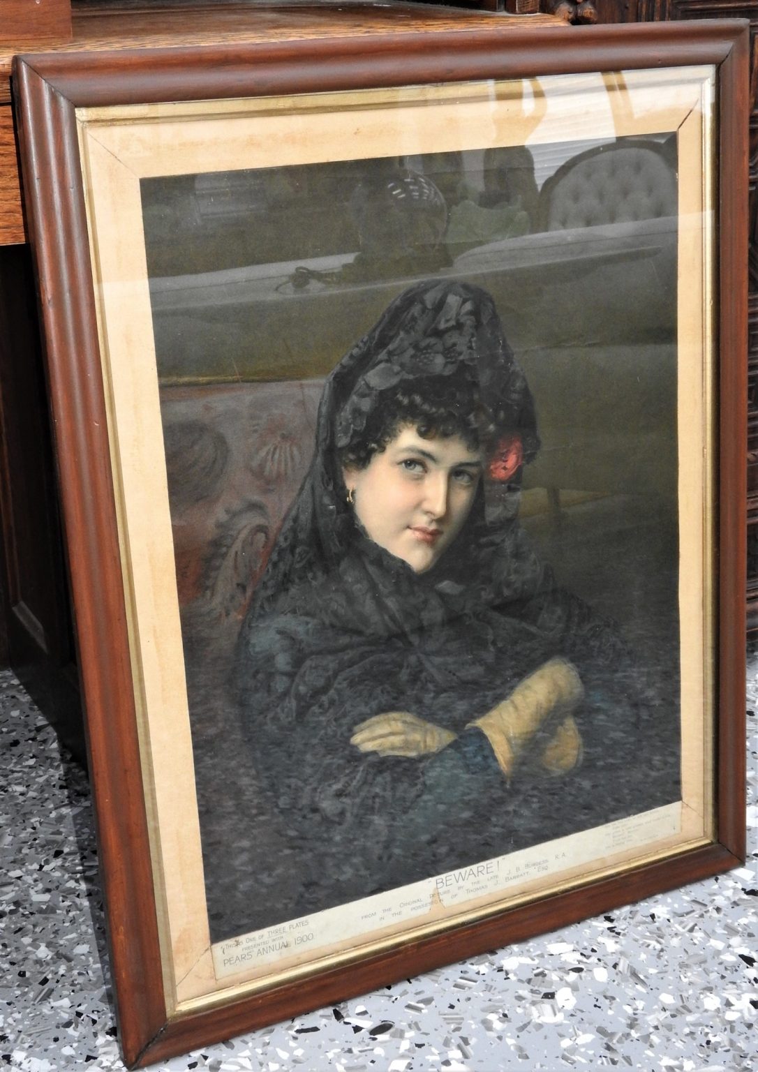 An Original c1900 Pears Annual Print – “Beware” - Gold Coast Antiques