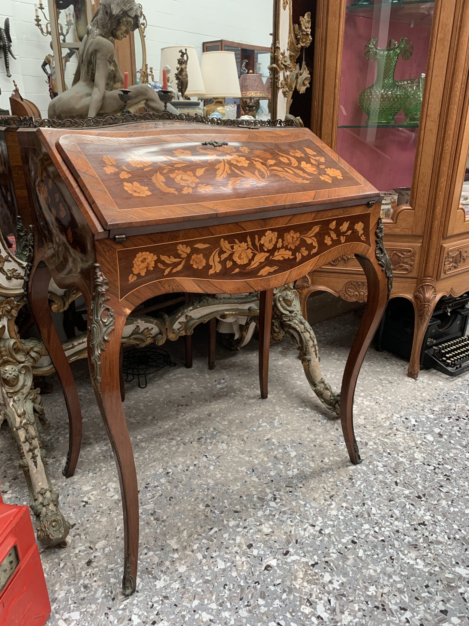 c1860 Louis XVI French Writing Desk - Gold Coast Antiques